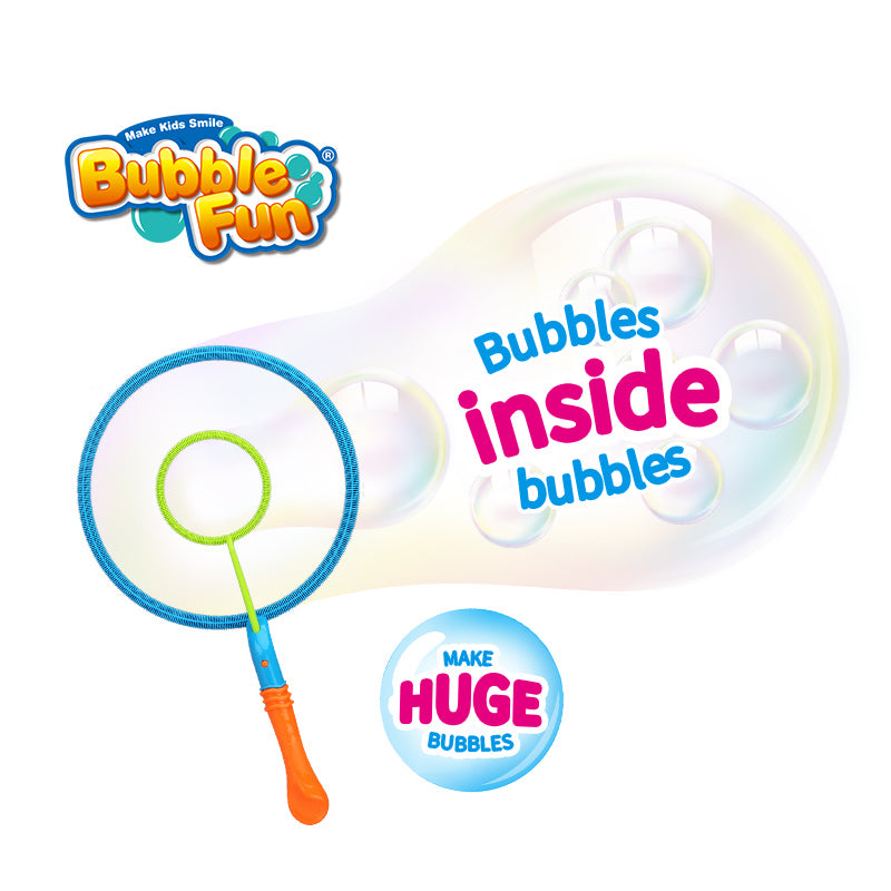 Jumbo Bubble Wand Set with Two 8oz Bottles of Formula Bubble Solution ...
